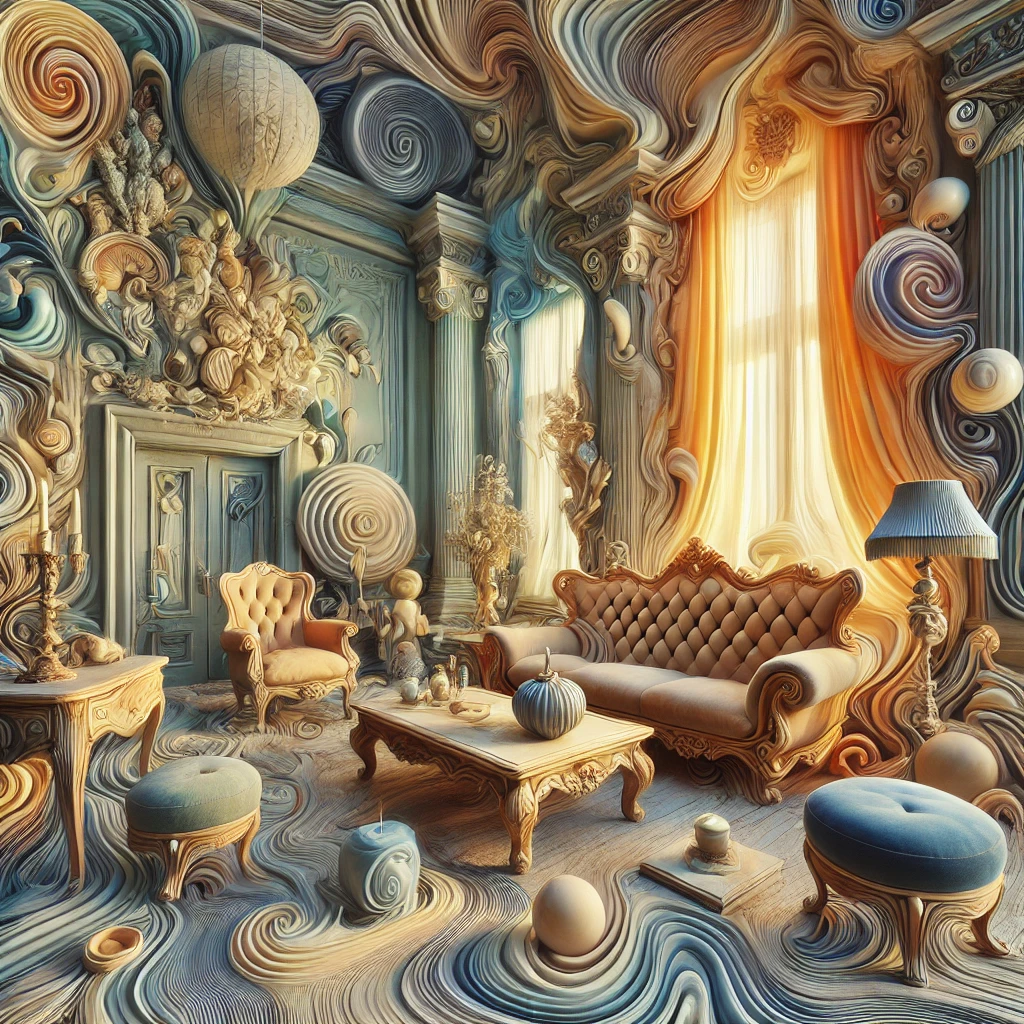 Sürrealizm Tarzında Salon - Yapay Zeka ve DALL-E Sanatı - Bilgegüç